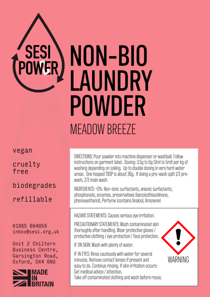 Non-bio laundry powder - Natural Weigh